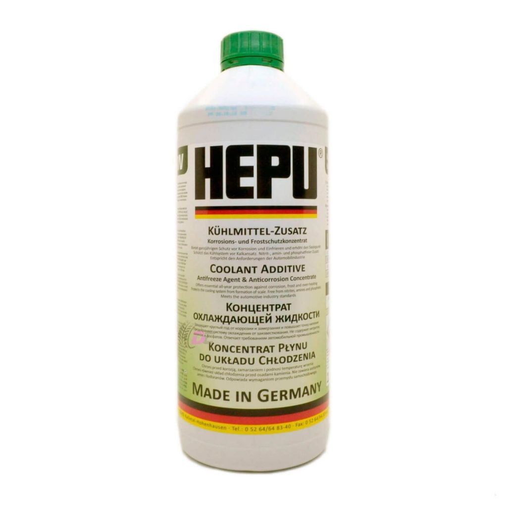 Зеленый антифриз G11 HEPU для системы охлаждения машины.